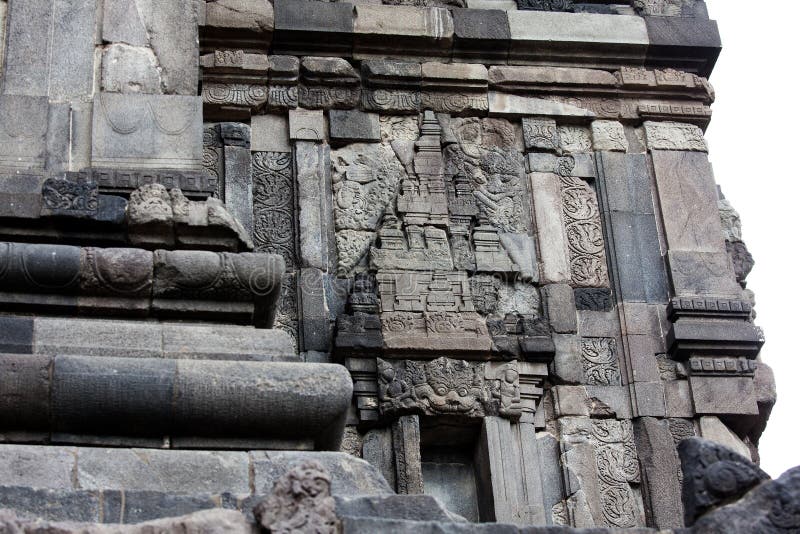 Stone Carving in Prambanan Temple, Java, Indonesia Stock Photo - Image ...