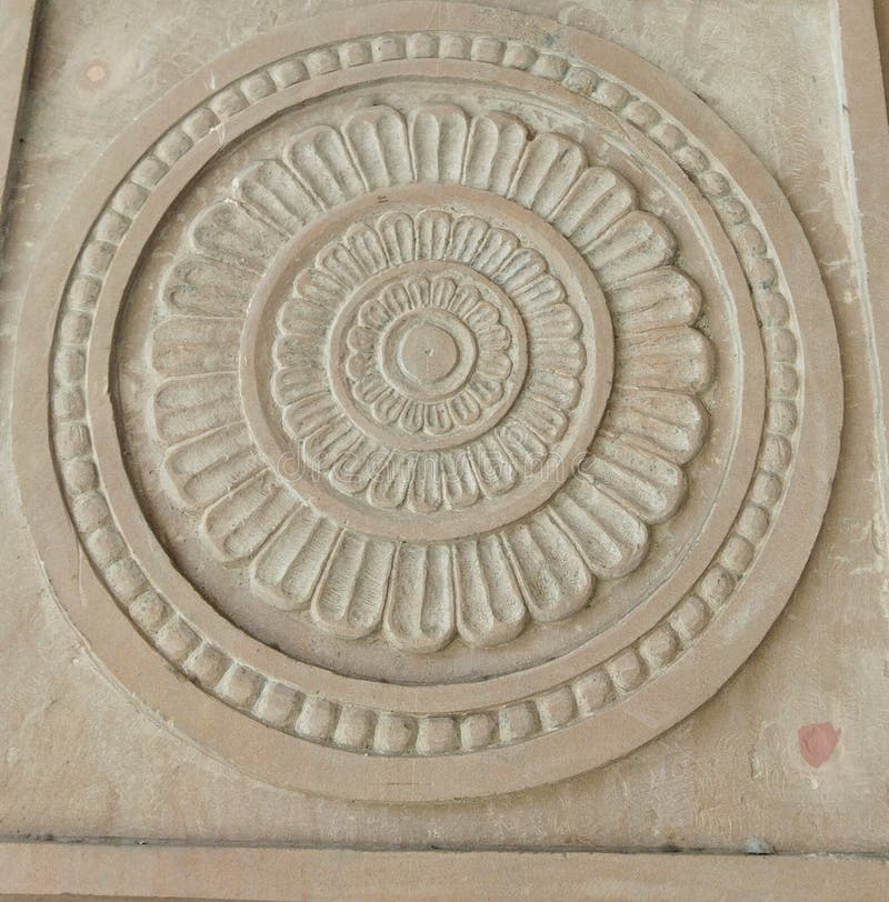 Stone Carving Temple Flower Desgine Stock Photo - Image of temple ...