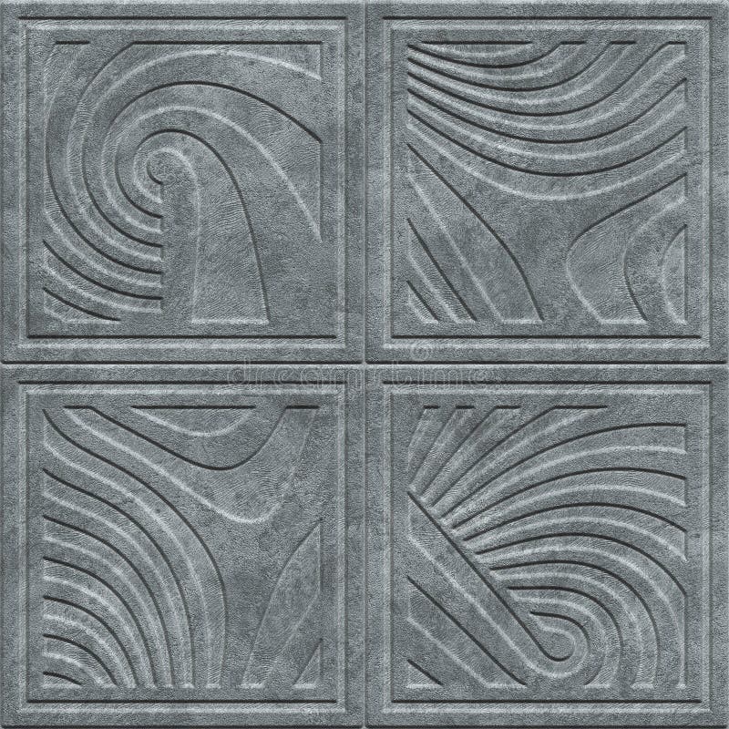 Stone Carving Texture with Geometric Pattern Stock Illustration ...