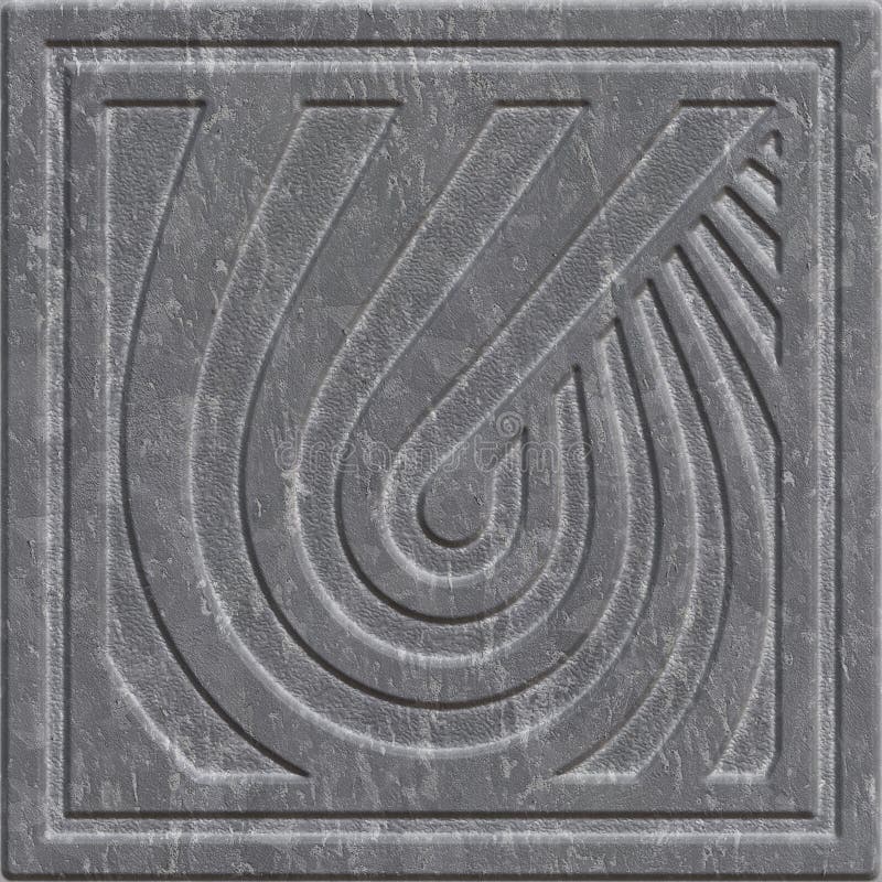 Stone Carving Texture with Geometric Pattern Stock Illustration ...
