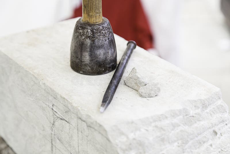 Stone carving tools stock photo. Image of ancient, hammer - 93947614