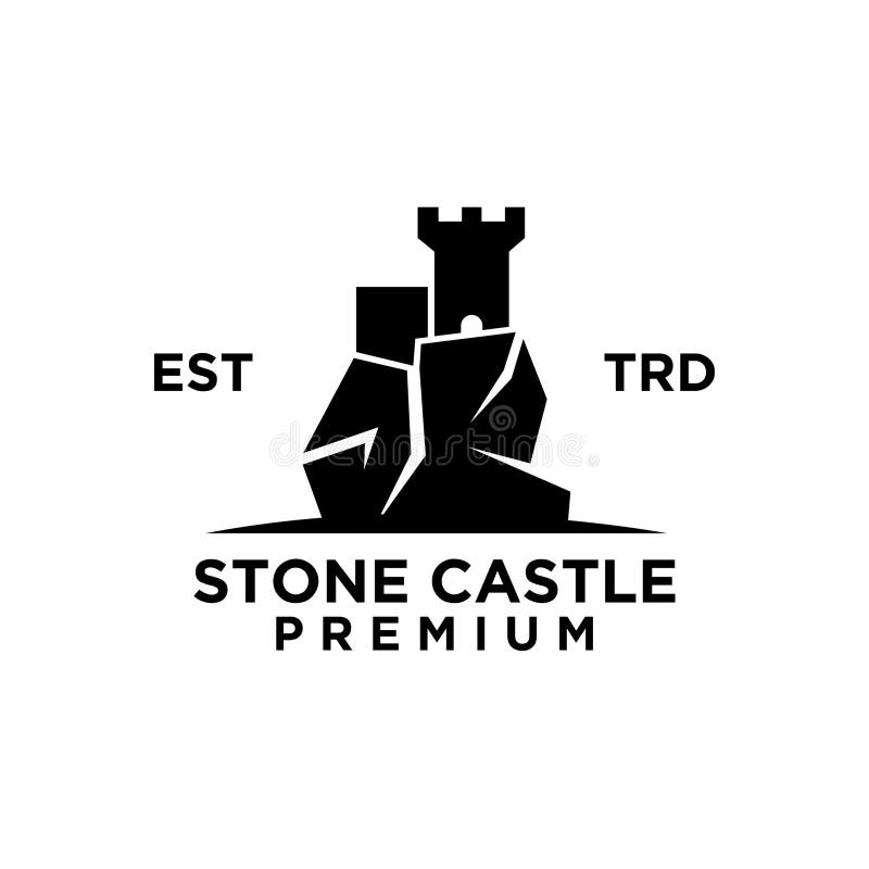 Stone Castle Fortress Logo Icon Design Illustration Stock Illustration ...