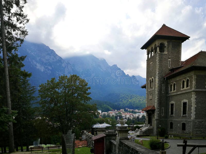 Cantacuzino Castle in Busteni, Romania. Stock Photo - Image of hill ...