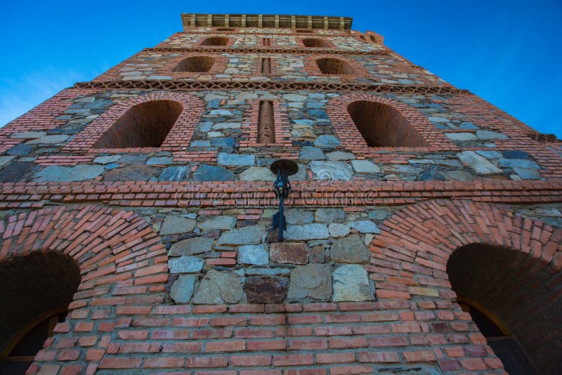 Stone castle tower stock image. Image of history, wall - 41003311