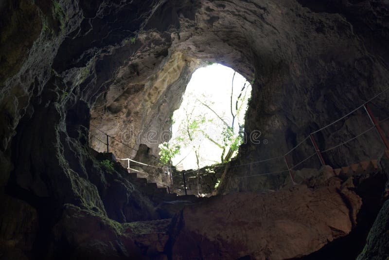 Stone cave inside photo stock image. Image of blue, inside - 265864133