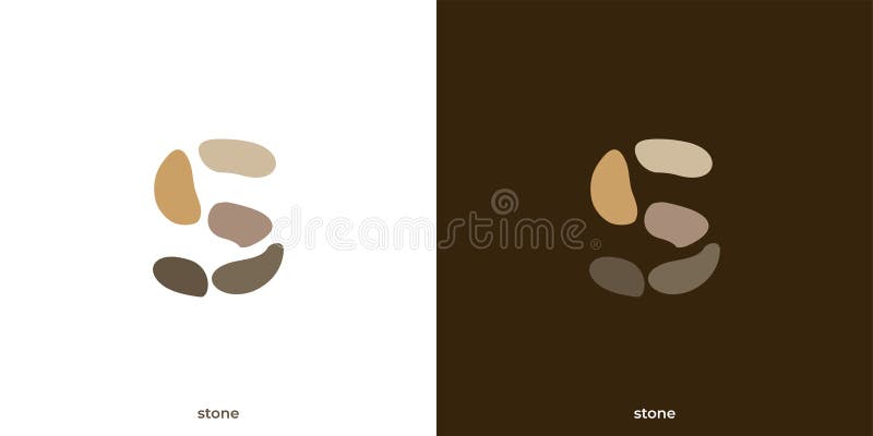 Letter S for Stone Logo. Pile of Stones Shaped Like the Letter S Stock ...