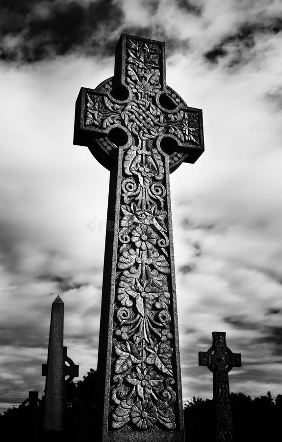 Stone Celtic Cross 3 stock image. Image of stone, knotwork - 60143757