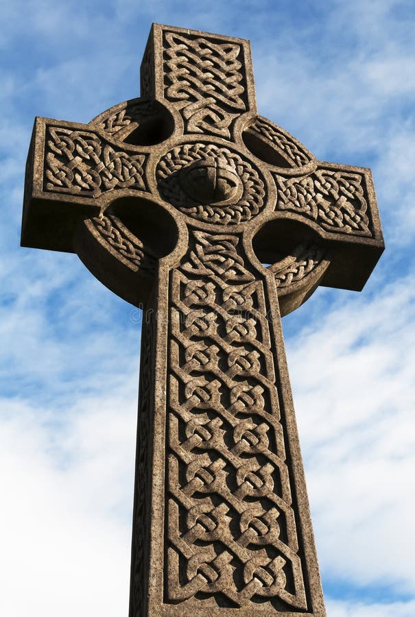 Stone Celtic Cross 4 stock image. Image of stone, glasgow - 60480611