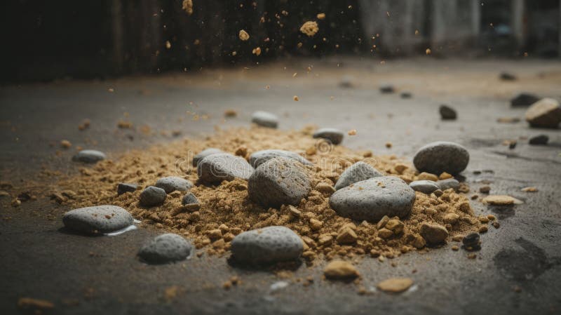 Stone Cement Splatter Concept Image Stock Illustration - Illustration ...