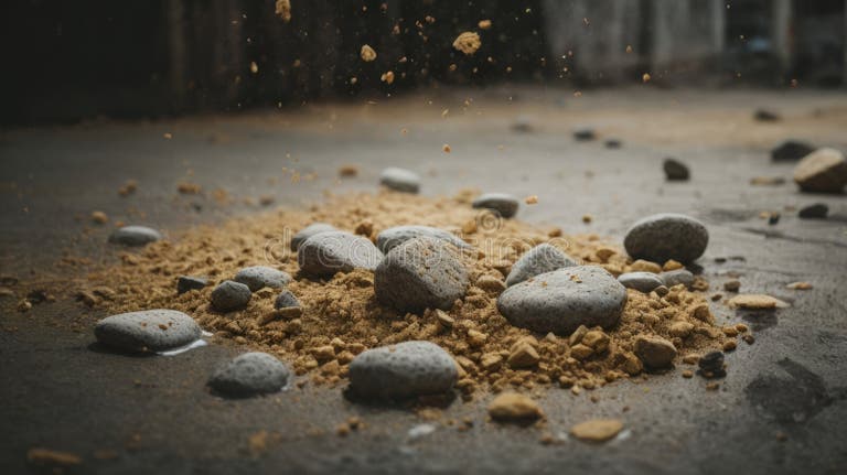 Stone Cement Splatter Concept Image Stock Illustration - Illustration ...