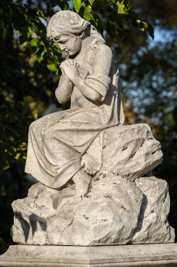 Stone cemetery statue stock photo. Image of summer, figure - 65247620