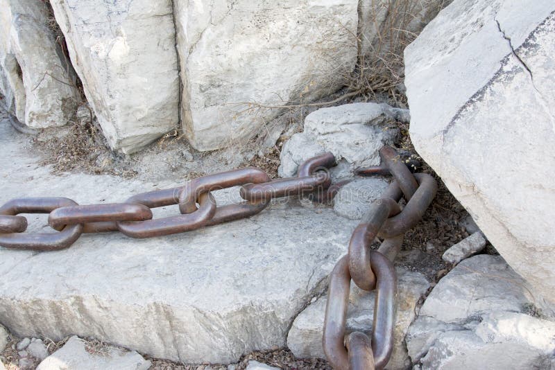 The stone in the chain stock photo. Image of objects - 83471046