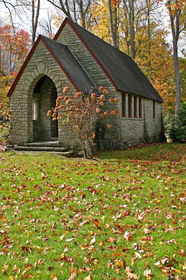 Stone Chapel stock photo. Image of fall, weather, autumn - 79341108