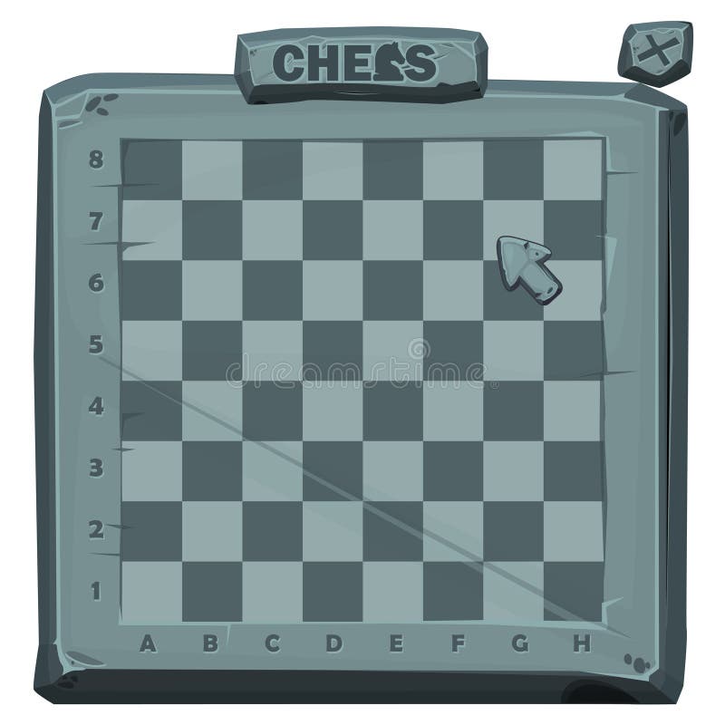 Stone Chessboard for 2D Game. Vector Chess Board Stock Vector ...