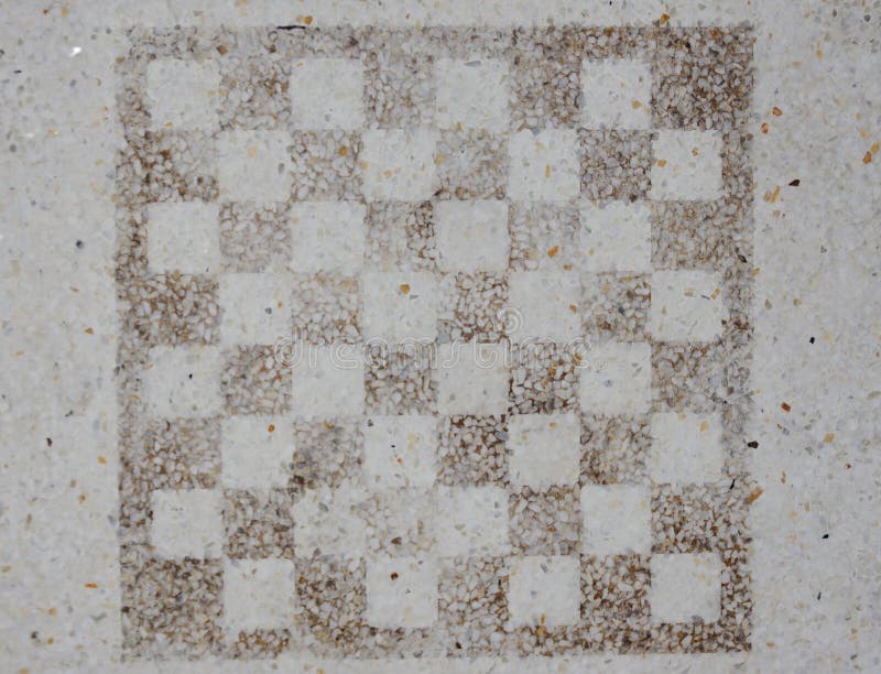 Stone Chessboard. Playing Field for a Board Game of Chess Stock Photo ...