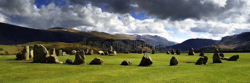 Stone Circle stock image. Image of lake, hellvelyn, cumbria - 39564919