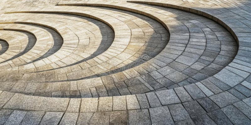 Stone Circles Create Depth and Pattern with Modern Theme Stock Photo ...