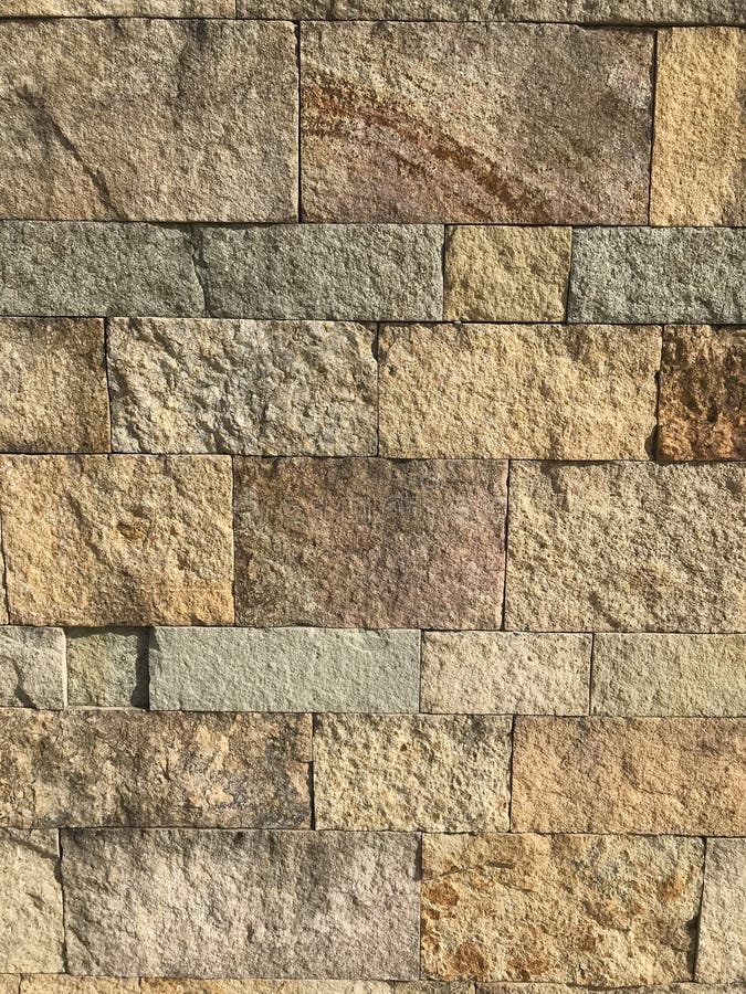 Stone Cladding on an Exterior Wall of a House. Stock Image - Image of ...