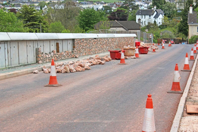 Stone Cladding a New Bridge Stock Image - Image of traffic, cladding ...