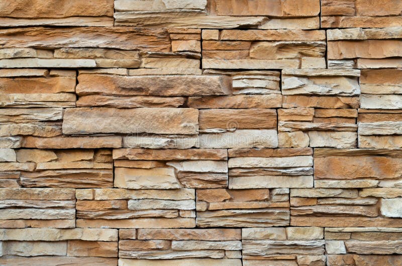 Stone Cladding Texture, Wall Background Stock Image - Image of ...