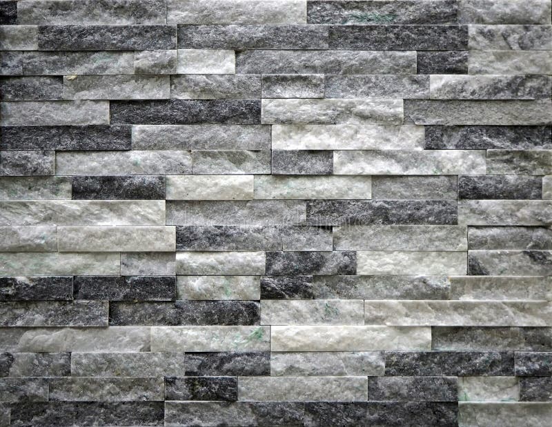 Stone Cladding Wall Made of Striped Stacked Slabs of Natural Rocks ...