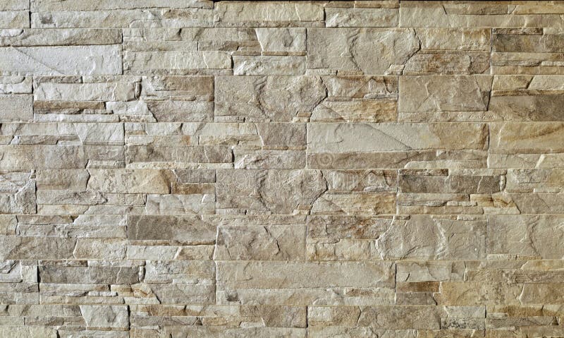 Stone Cladding Wall Made of Natural Rocks with Shades between White ...
