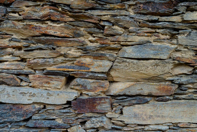 Stone and Clay Wall Texture. Natural Stone Background Stock Image ...