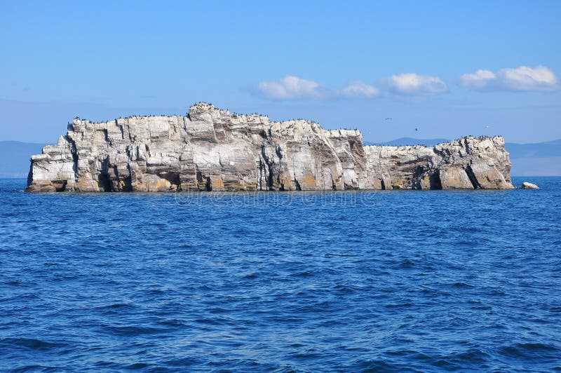 Stone cliff stock image. Image of baikal, water, summer - 26643465