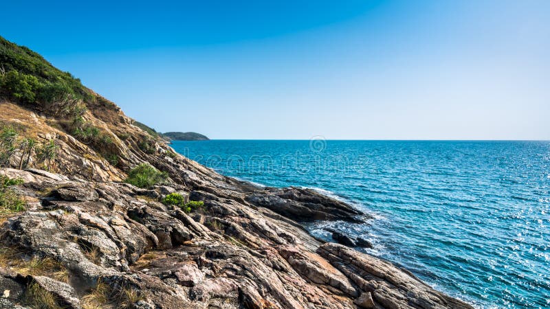 Stone cliff stock image. Image of nature, seascape, kohsamet - 39533069
