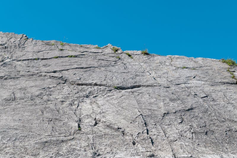 Stone Cliff and Blue Sky. Mountain Landscape in Summer Stock Photo ...