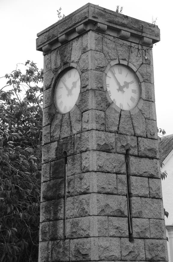 Stone Clock stock photo. Image of clock, masonry, scotland - 80623898