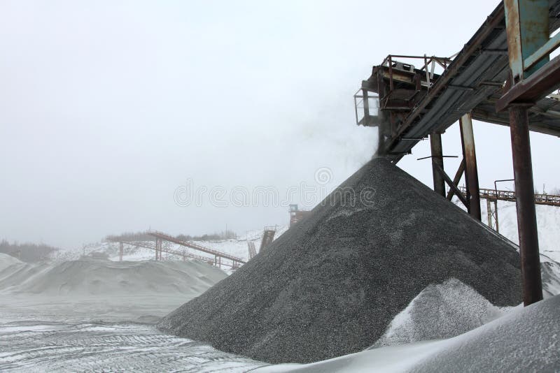 Stone and Coal Warehouse, Quarry Stones Stock Photo - Image of ...