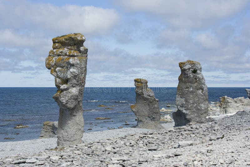 Stone coast stock image. Image of sweden, raukar, nature - 8835293