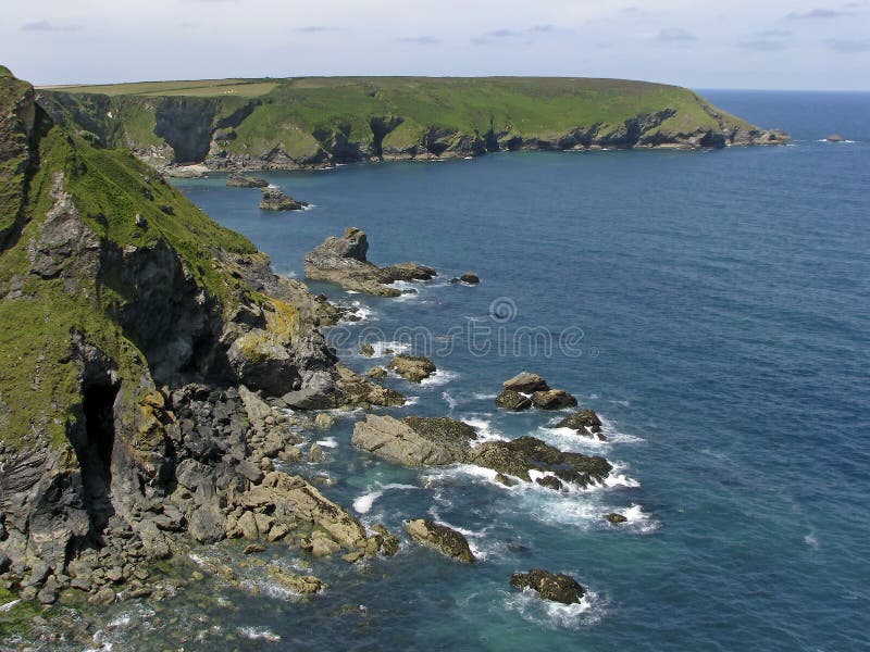 Stone Coast Near Gwithian, Cornwall, England Stock Image - Image of ...