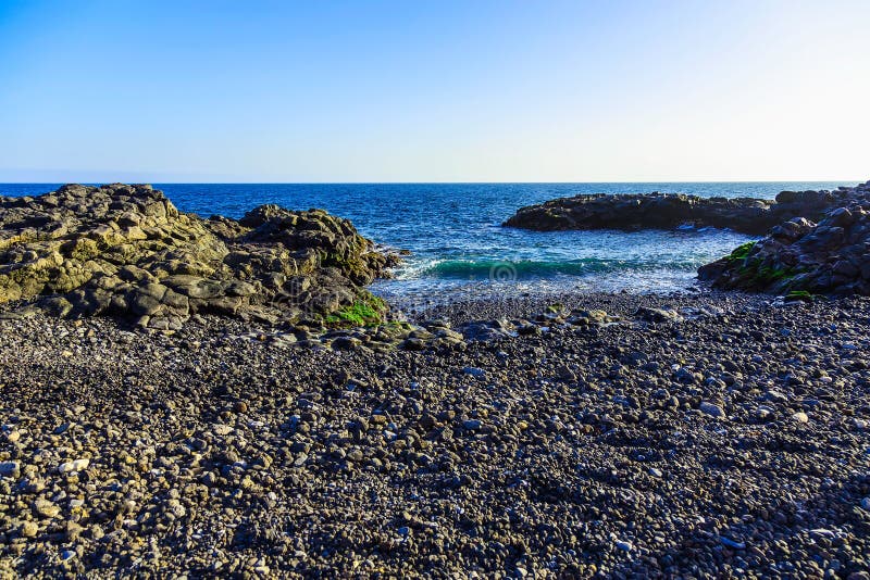 Stone Coast or Shore of Atlantic Ocean Stock Image - Image of ocean ...
