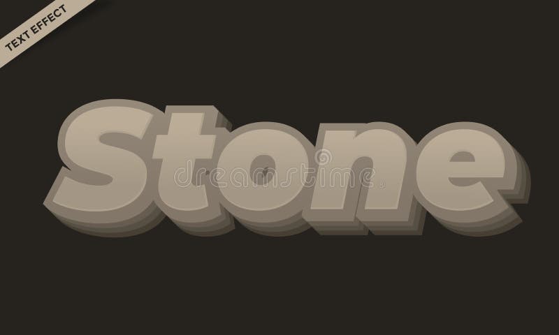 Stone Color Text Effect Design Stock Vector - Illustration of mineral ...