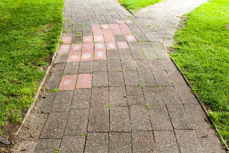 Stone Color Walkway stock image. Image of growth, sidewalk - 25598685