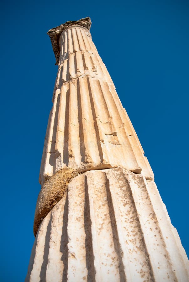 Stone column stock photo. Image of closeup, blue, ephesus - 22719048
