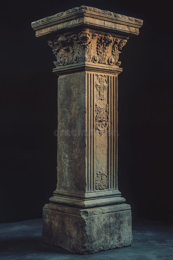 Stone column with bird stock photo. Image of ancient - 380347244