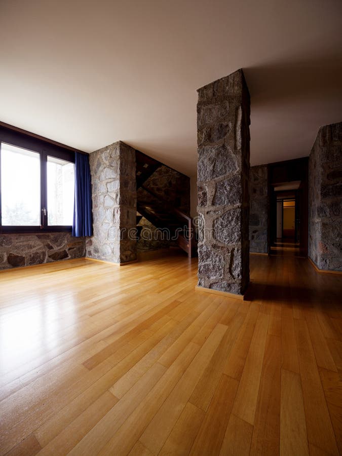 Stone column in the living stock image. Image of living - 104400769