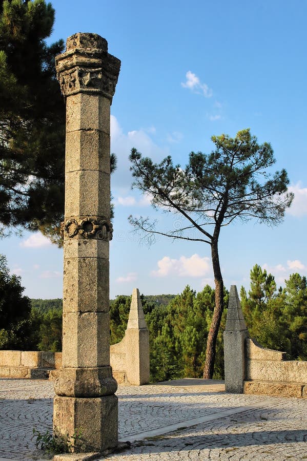 Stone columns stock image. Image of vegetation, historic - 3399613