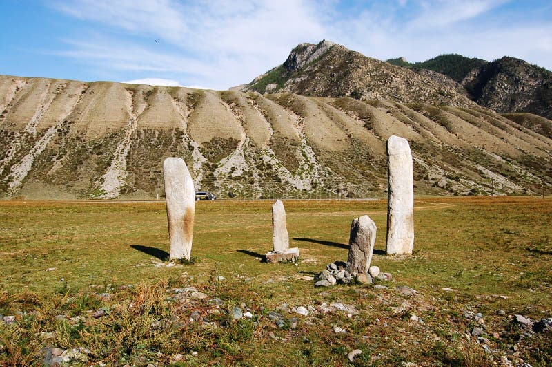 Stone columns on Altai stock photo. Image of secret, artefact - 13073402
