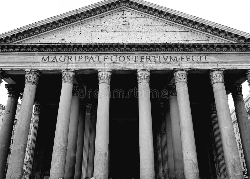 Stone Columns of the Ancient Roman Pantheon Stock Photo - Image of ...