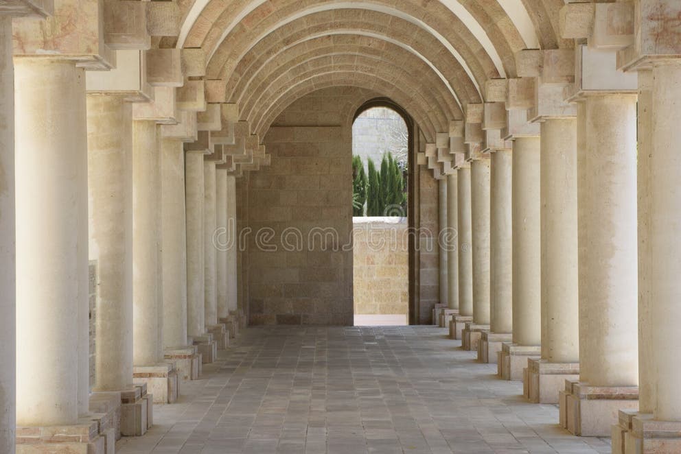 Stone Columns and Arches of the YMCA Complex in Jerusalem, Israel Stock Image - Image of israel ...