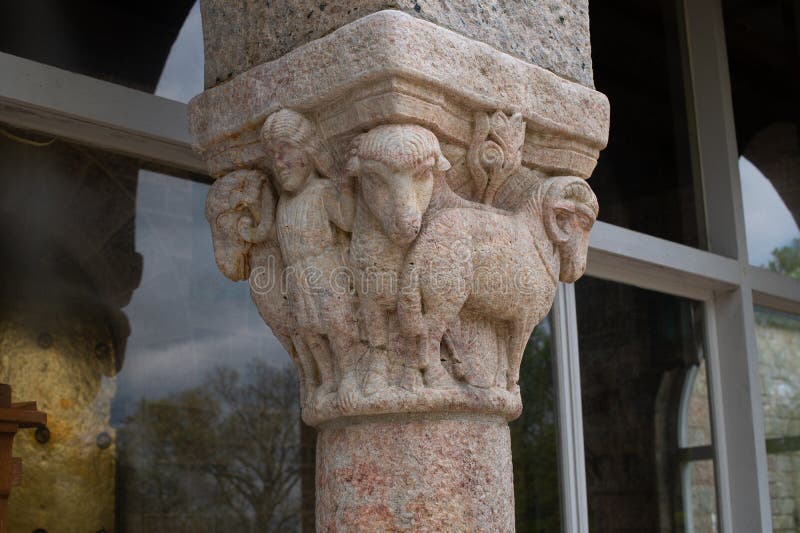 Stone Columns of the Castle Old Culture Stock Image - Image of monument ...