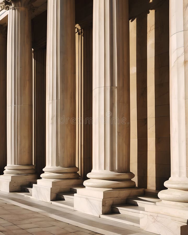 Stone Columns Colonnade, Classical Style Architectural Feature ...