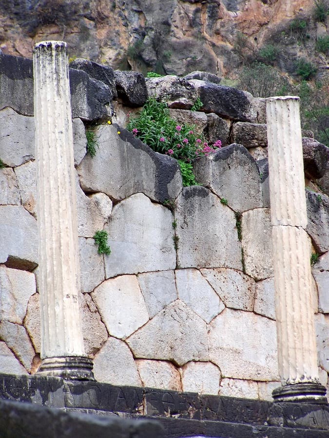 Ancient Columns with a Lintel in an Archaeological Park Stock Image ...