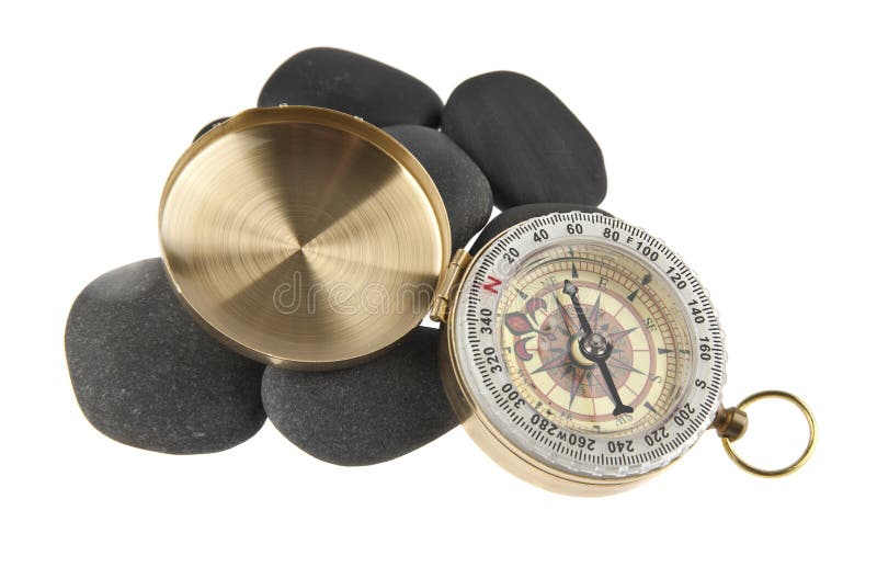 Stone Compass Rose Set within a Stone Star. Golden Coloured Paving Sla ...