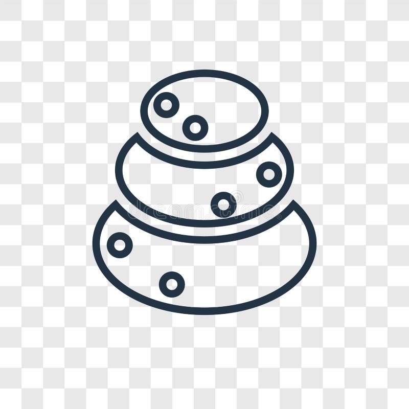 Stone Concept Vector Linear Icon Isolated on Transparent Background ...