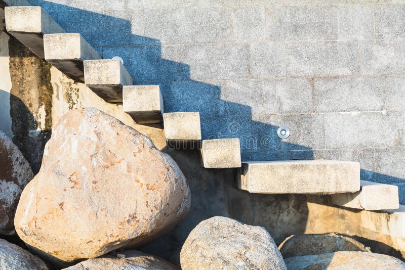 Stone and concrete ladder stock image. Image of urban - 92048009